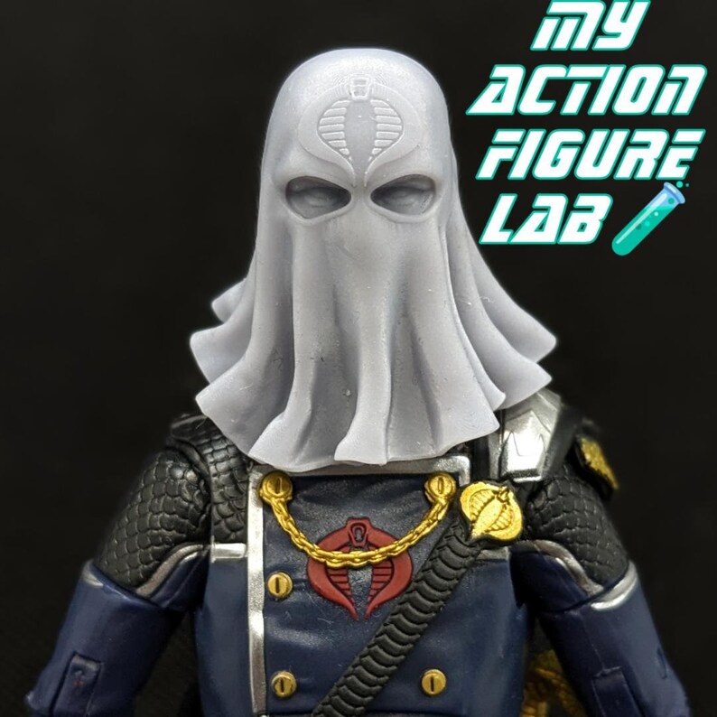 3D Printed Cobra Commander Head Sculpt Unpainted - Etsy