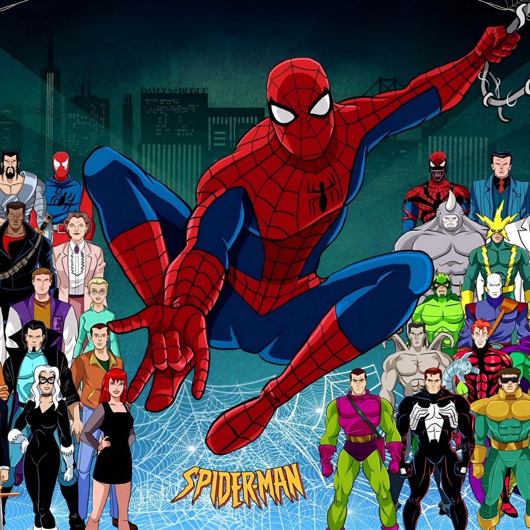 3D Printed Spider-man the Animated Series 3 Head Sculpts - Etsy