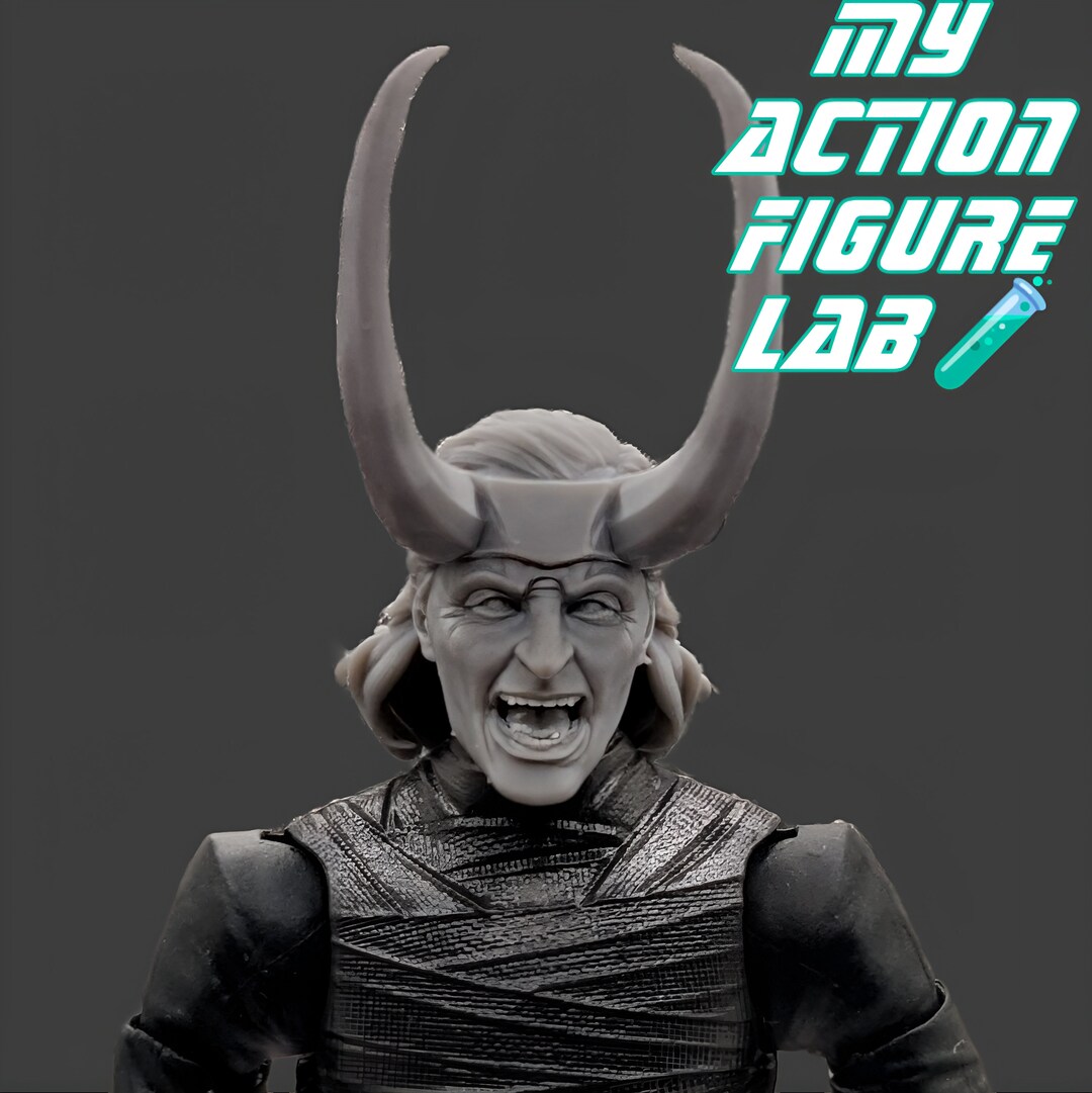 3D Printed Loki Prime Head Sculpt Custom Unpainted - Etsy