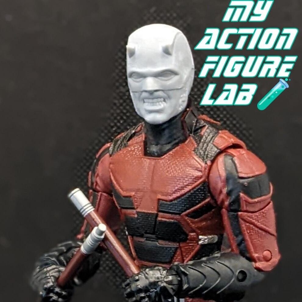 3D Printed Daredevil Netflix Head Sculpt Unpainted Charlie Cox - Etsy