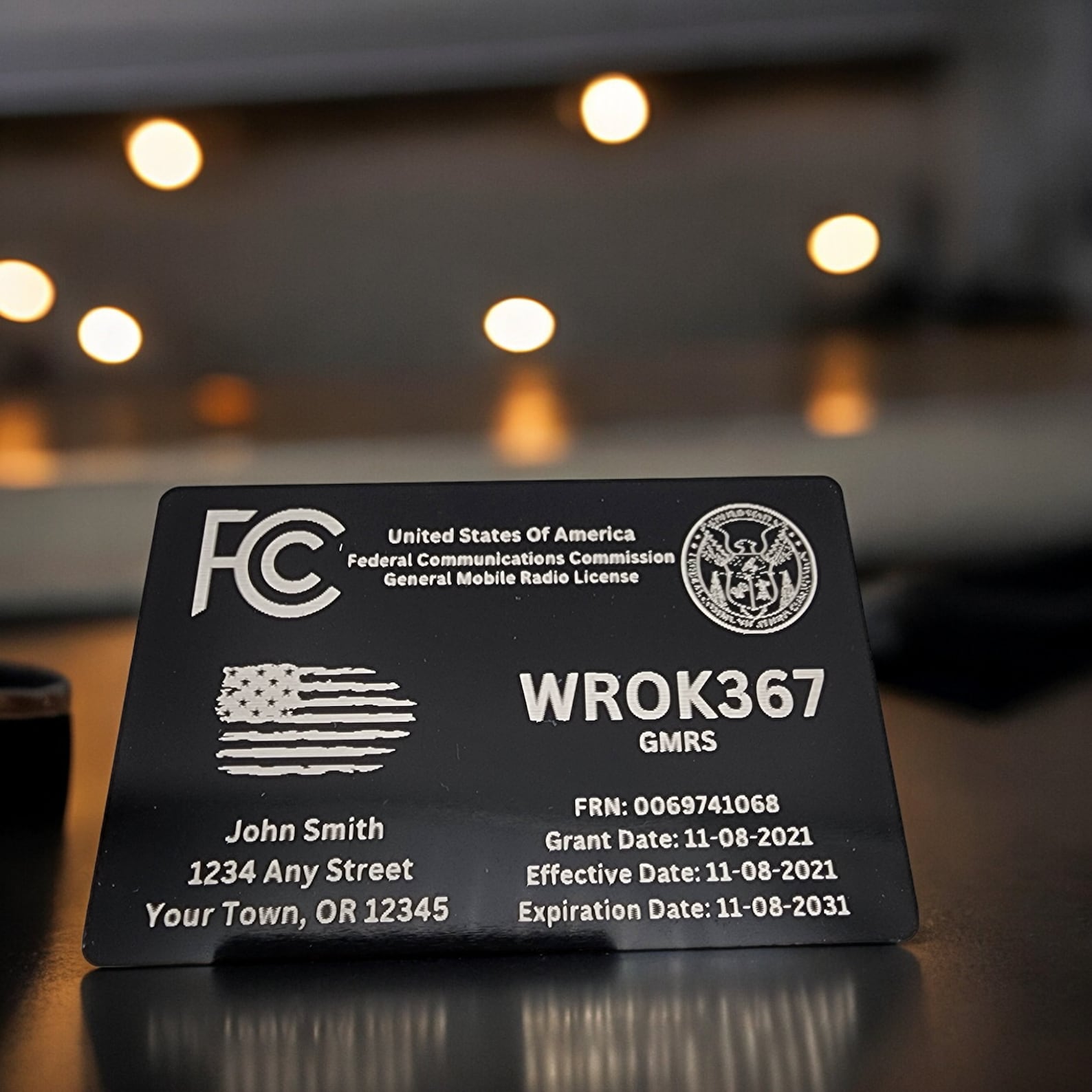 Aluminum FCC Ham and GMRS License Reference Cards - Etsy