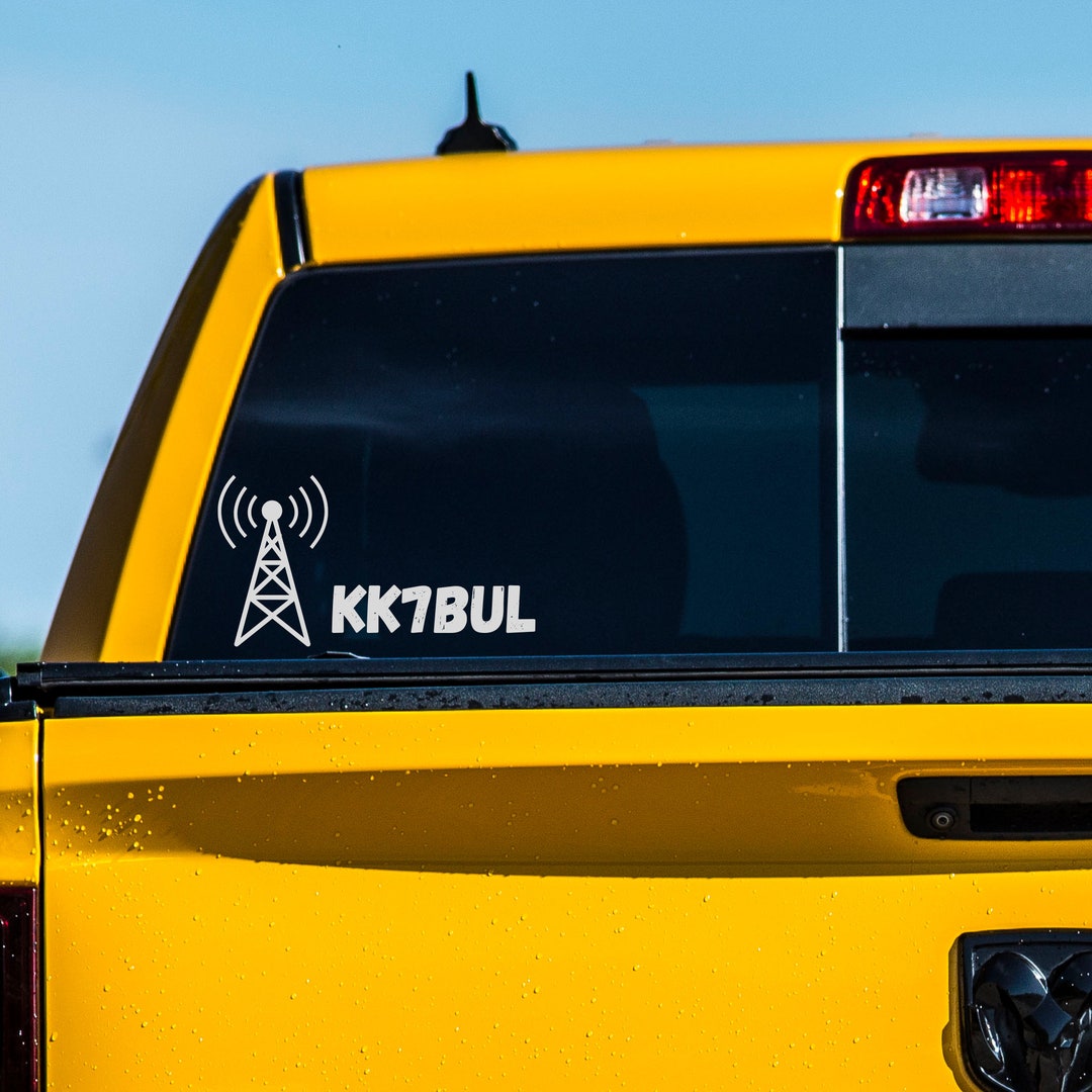 Ham Radio Call Sign Vinyl Decal. Permanent Vinyl Decals. Amatuer Radio ...