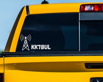 Custom Morse Code Ham Radio Callsign Car Vinyl Decal Sticker Amateur ...