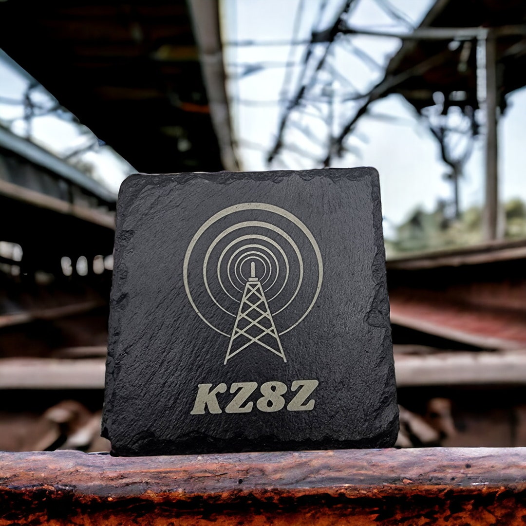 Ham Radio Call Sign Laser Engraved Slate Coasters (set of 4) - Etsy