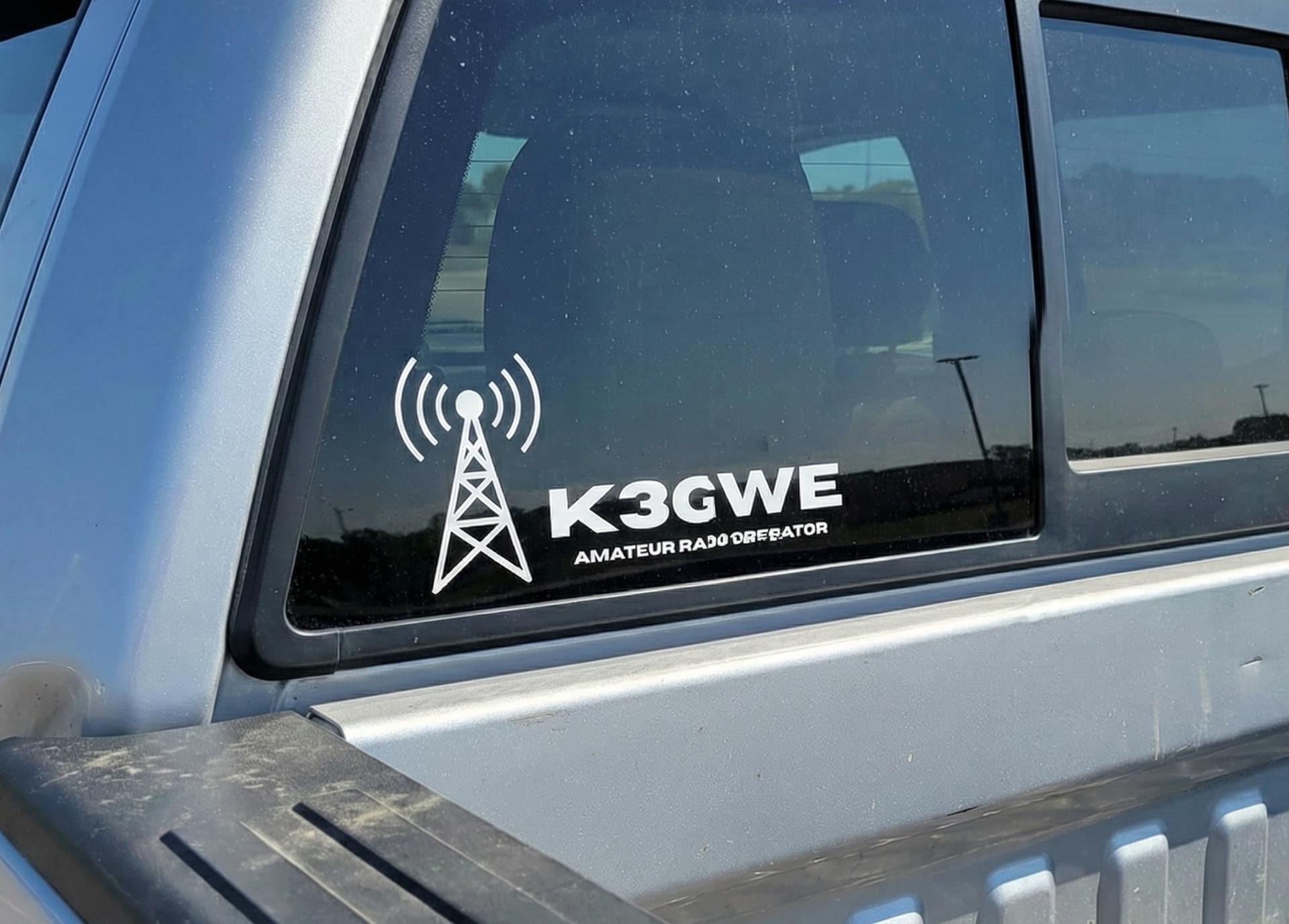 Ham Radio Call Sign Decal|permanent Vinyl Decal|amateur Radio Operator ...