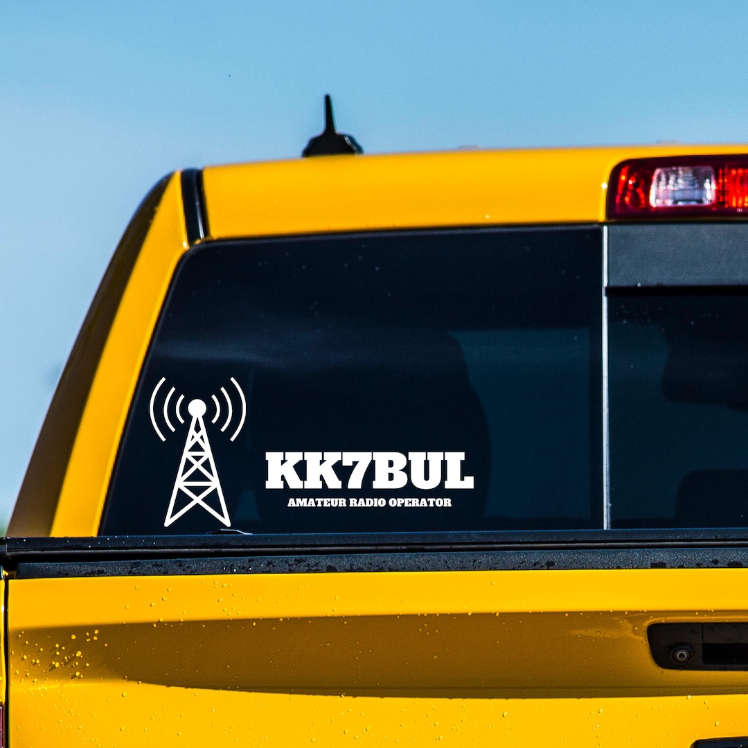 Ham Radio Call Sign Decal|permanent Vinyl Decal|amateur Radio Operator ...