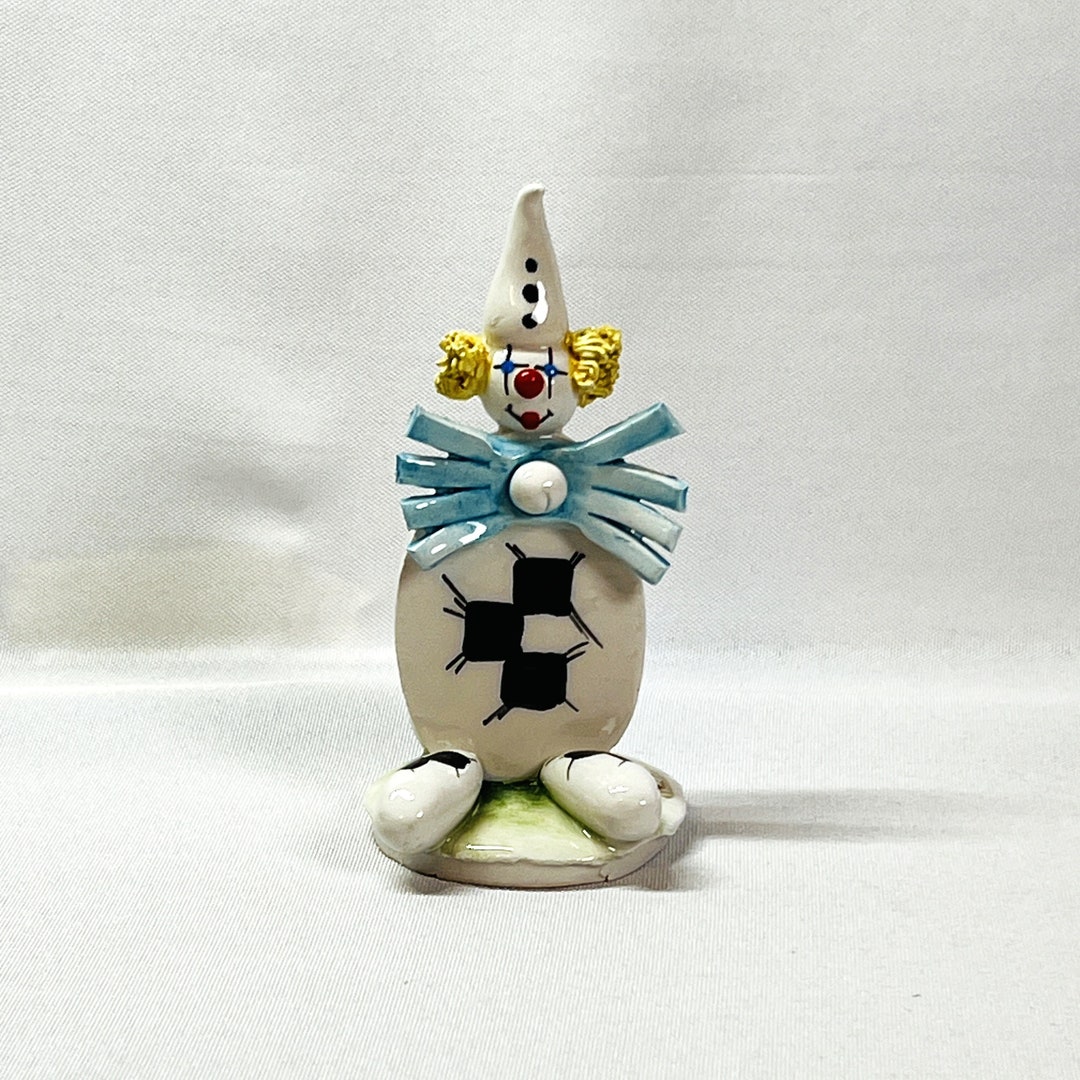 Capodimonte Porcelain Clown Figurine Spaghetti Hair Signed W Cabrelli ...