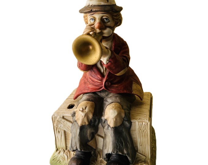 Melody in Motion Willie Trumpeter Porcelain Hobo Clown Figurine Needs ...