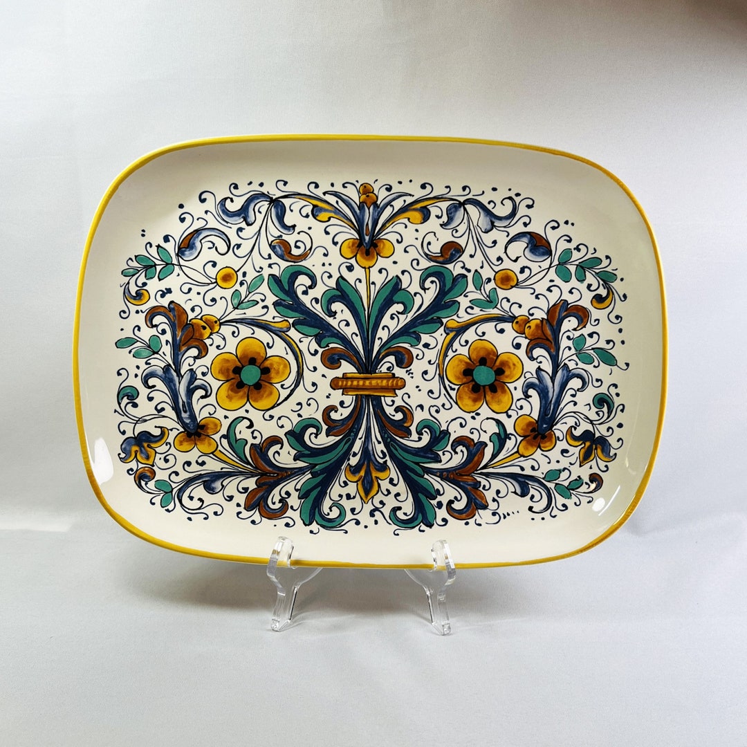 Deruta Ceramica Nova Serving Platter Hand Painted Handcrafted in Italy ...