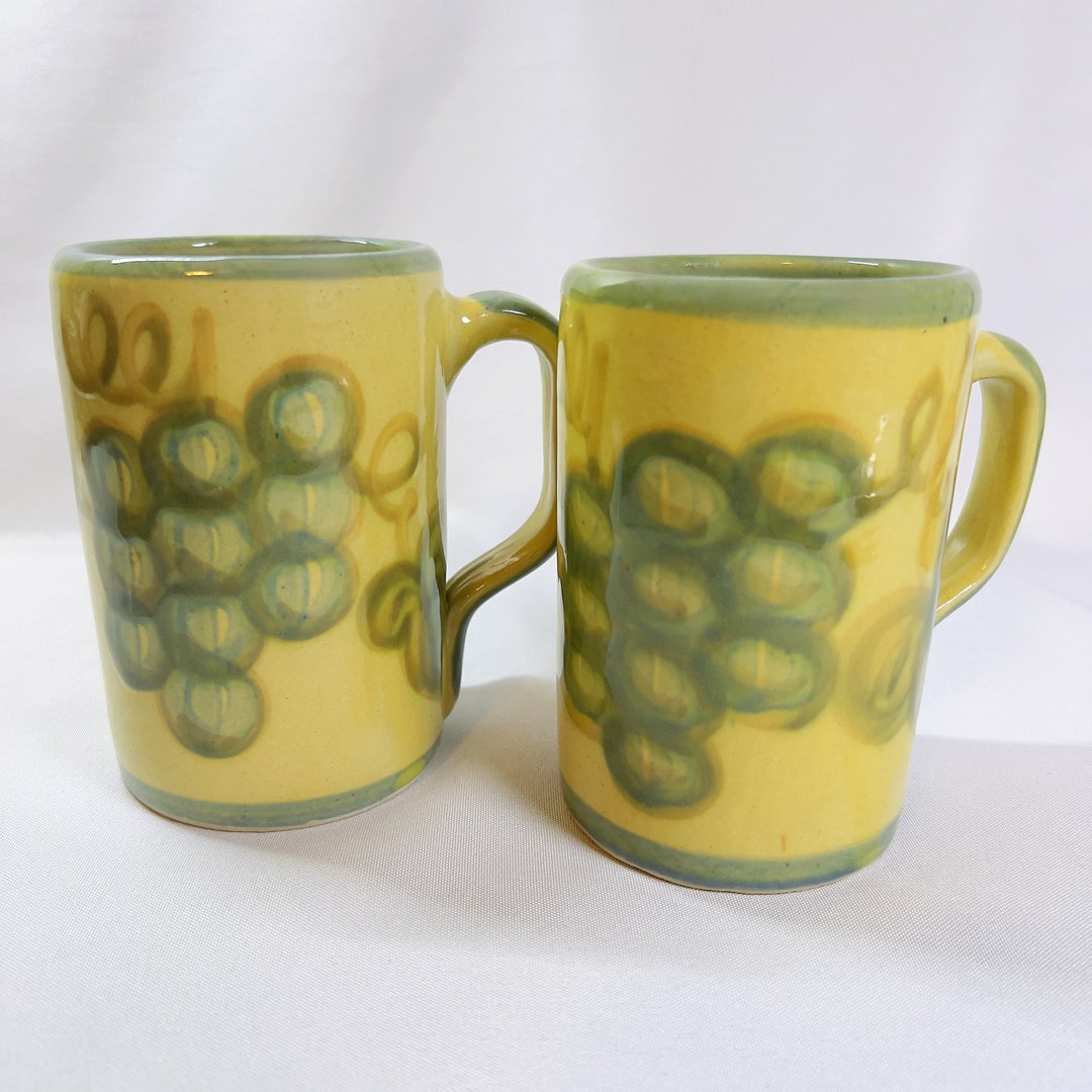John B Taylor Ceramics Pottery Tall Mugs Harvest Vintage Louisville Set ...