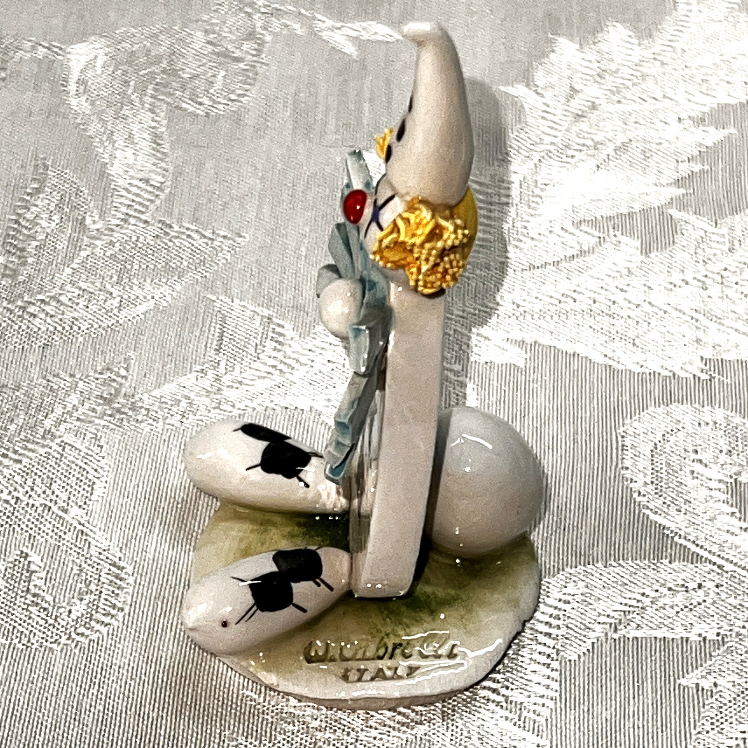 Capodimonte Porcelain Clown Figurine Spaghetti Hair Signed W Cabrelli ...