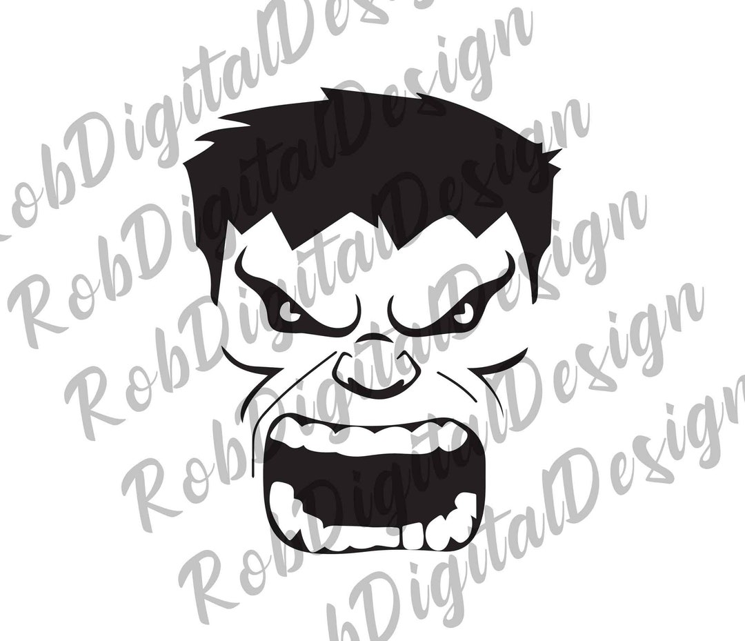 Hulk Face SVG Ready to Cut Cricut - Etsy