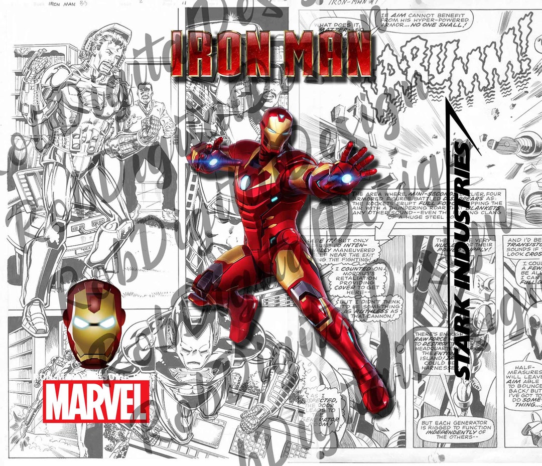 Ironman 20oz Sublimation Tumbler Wrap Design Instant Download - Etsy