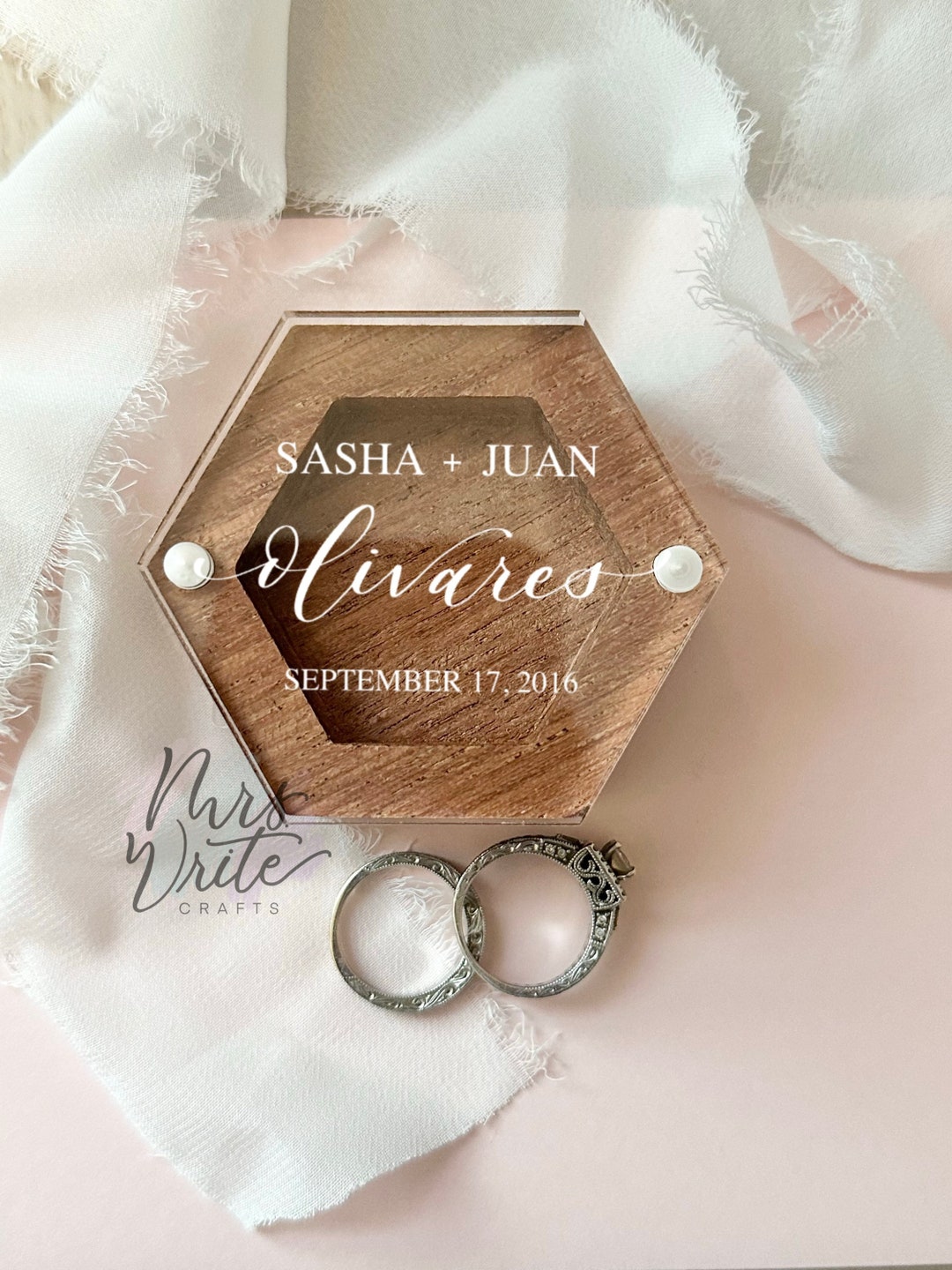 Personalized Ring Boxcustom Ring Boxengraved Acrylic Ring Boxwedding ...