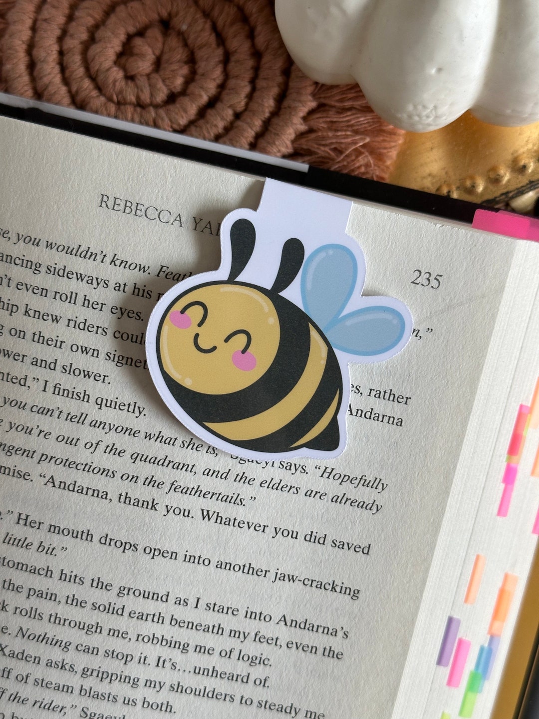 Bumble Bee Magnetic Bookmark--kawaii Bee Bookmark-- Page Marker--book ...