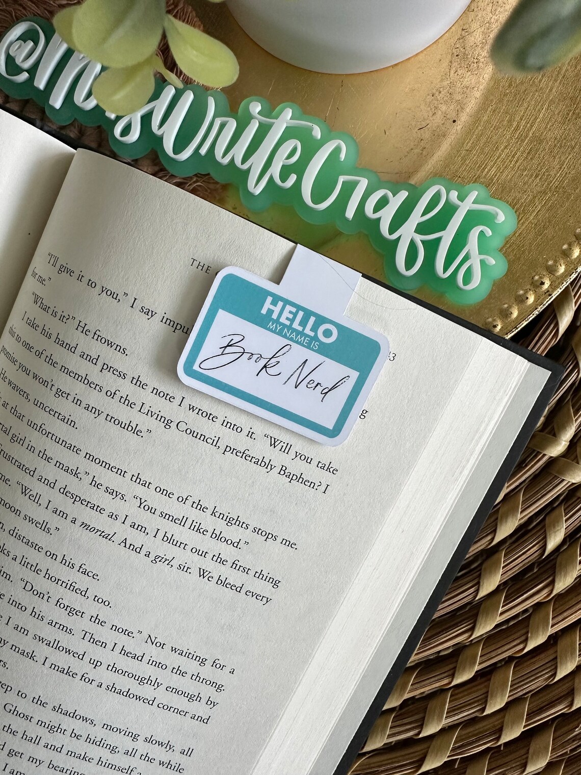 Name Tag Magnetic Bookmark--book Nerd Bookmark--quote Page Marker--book ...