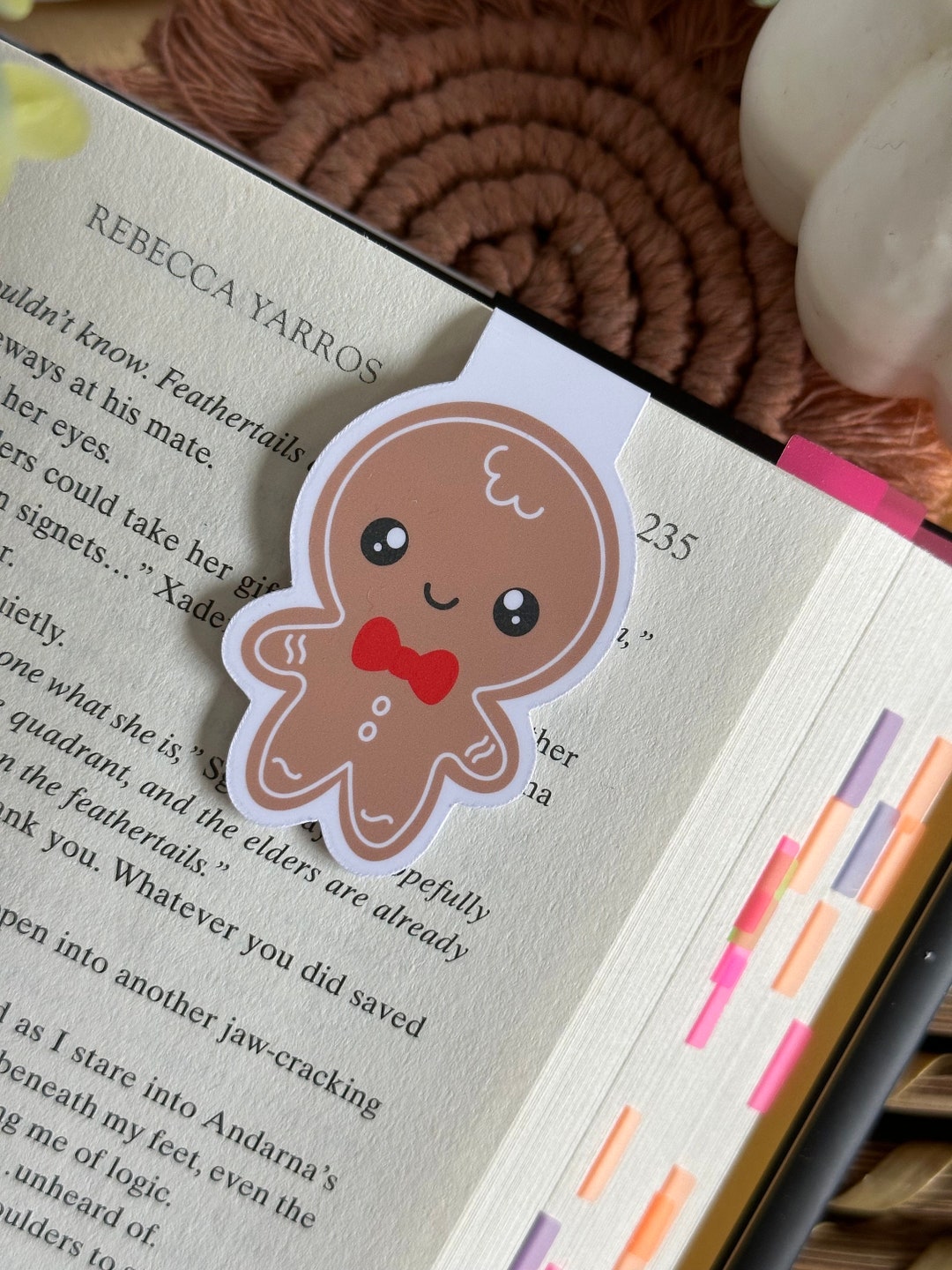 Gingerbread Man Magnetic Bookmark--christmas Bookmark— Cookie Bookmark ...