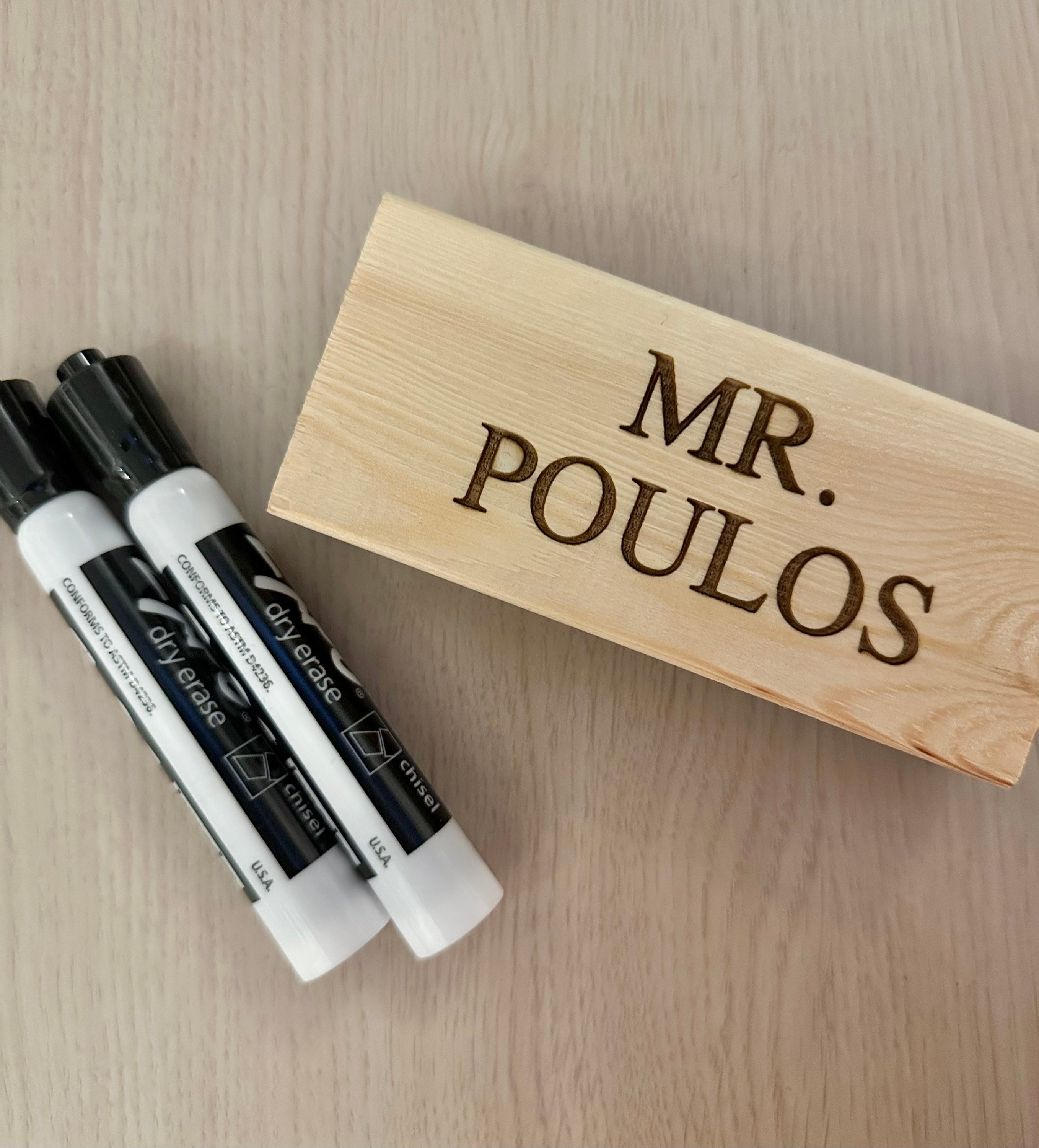 Personalized Eraser Gift Set—teacher Gift—engraved Eraser With Markers ...