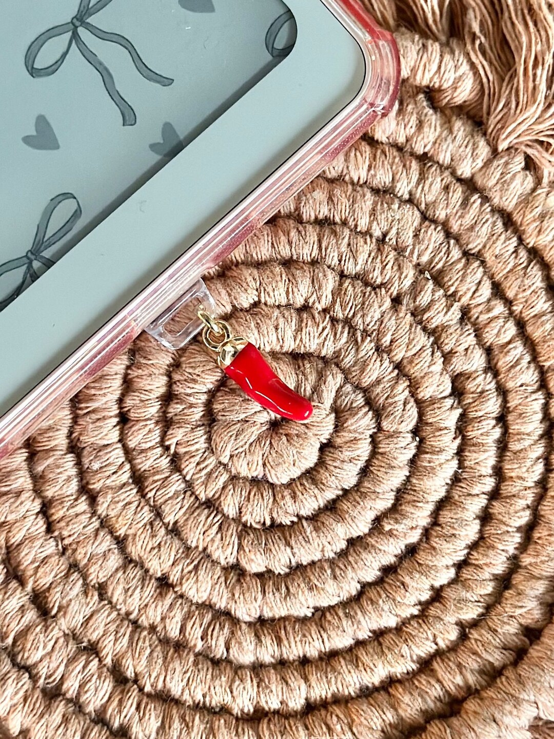 Chili Pepper Device Charm—phone Charm—kindle Charm—usb C—lightning—dust ...