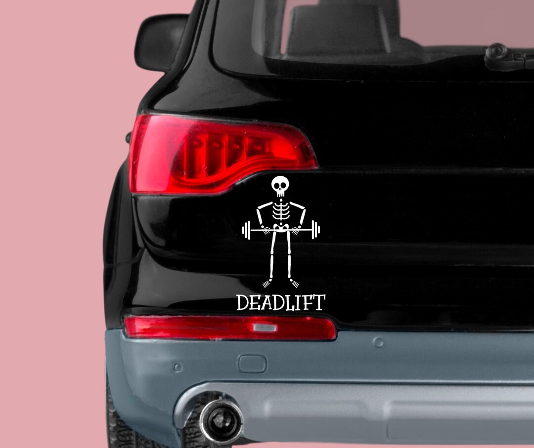 6 COLORS Deadlift Skeleton Sticker, Bumper, Gym Sticker, Workout ...