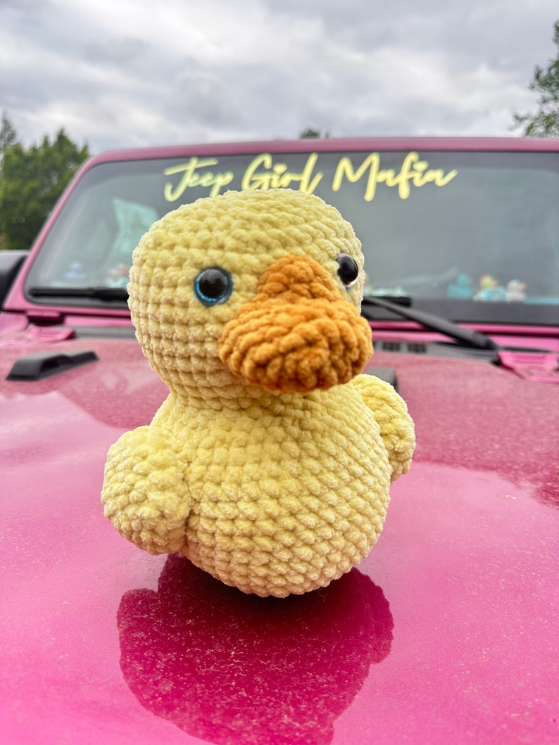 Large Crochet Jumbo Duck Weighted Stuffed Animal Soft & Cuddly Handmade ...