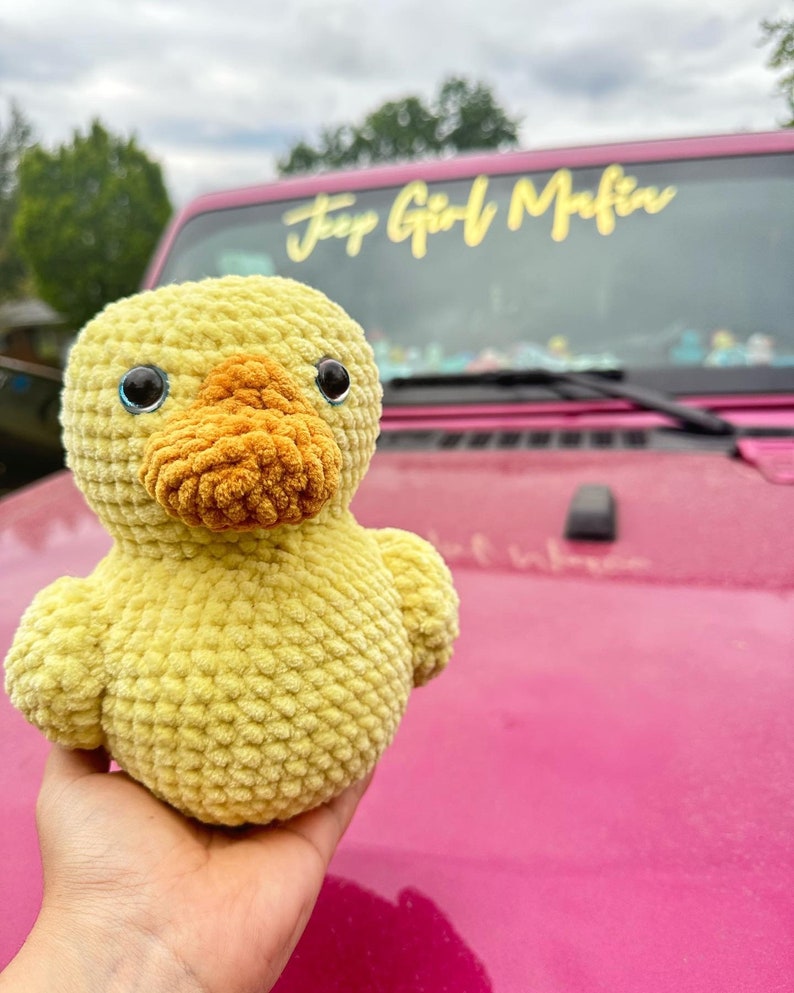 Large Crochet Jumbo Duck Weighted Stuffed Animal Soft & Cuddly Handmade ...