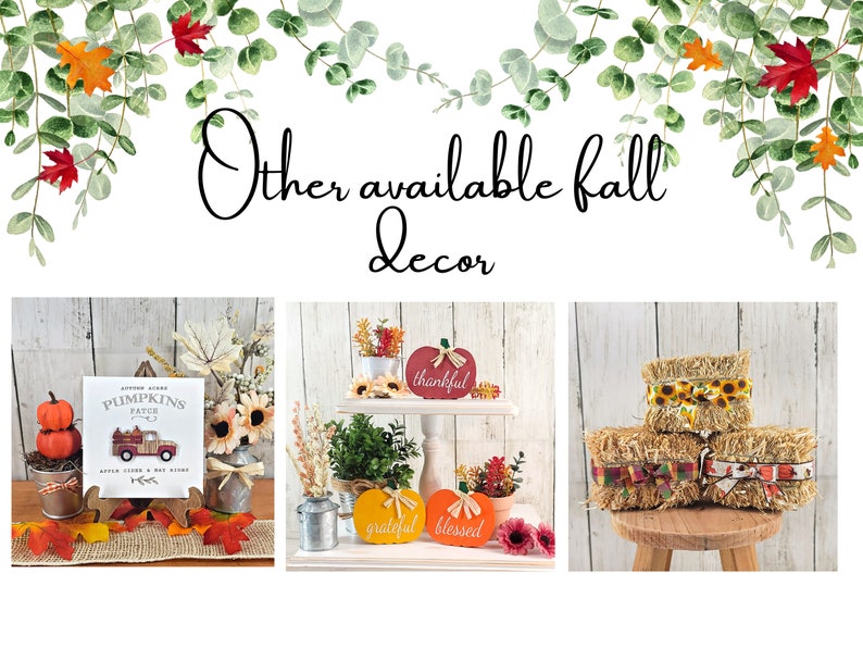 Fall Tiered Tray Decor Fall Fence Mini Fence Autumn Leaves - Etsy