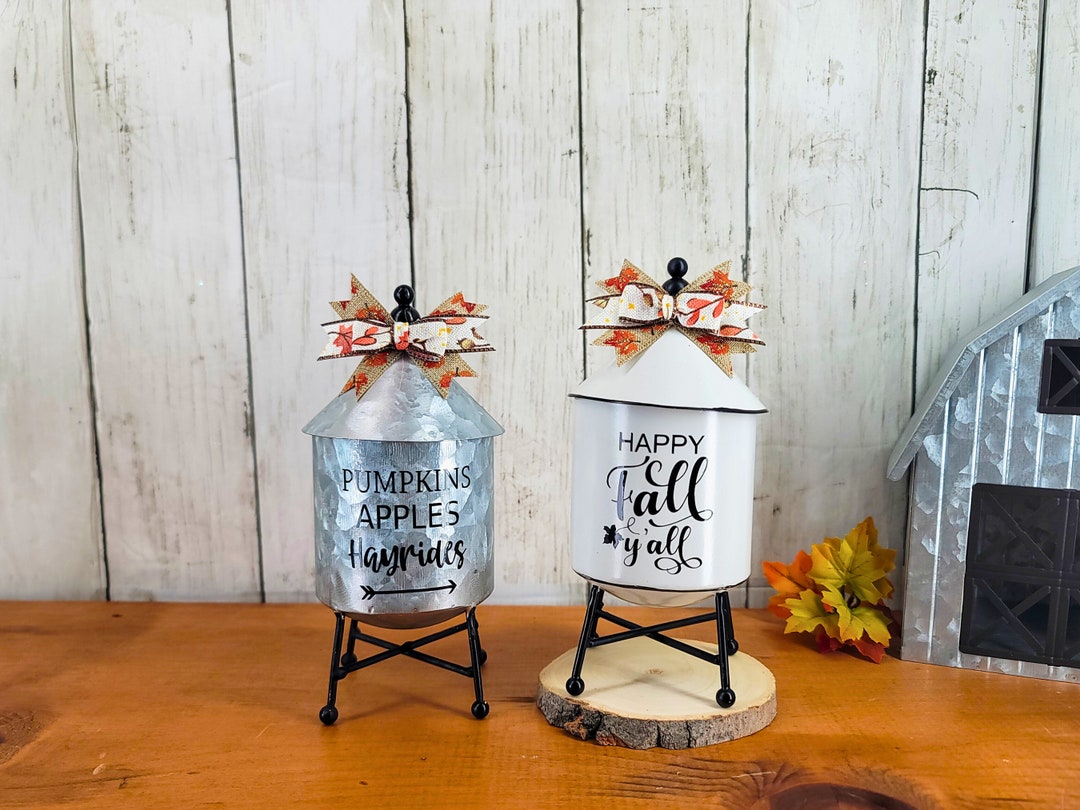 Mini Fall Silo Fall Tiered Tray Decor Fall Farmhouse - Etsy