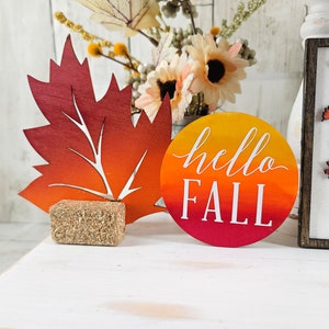 Thanksgiving Hello Fall Tiered Tray Bundle, Happy Harvest Set, Autumn ...