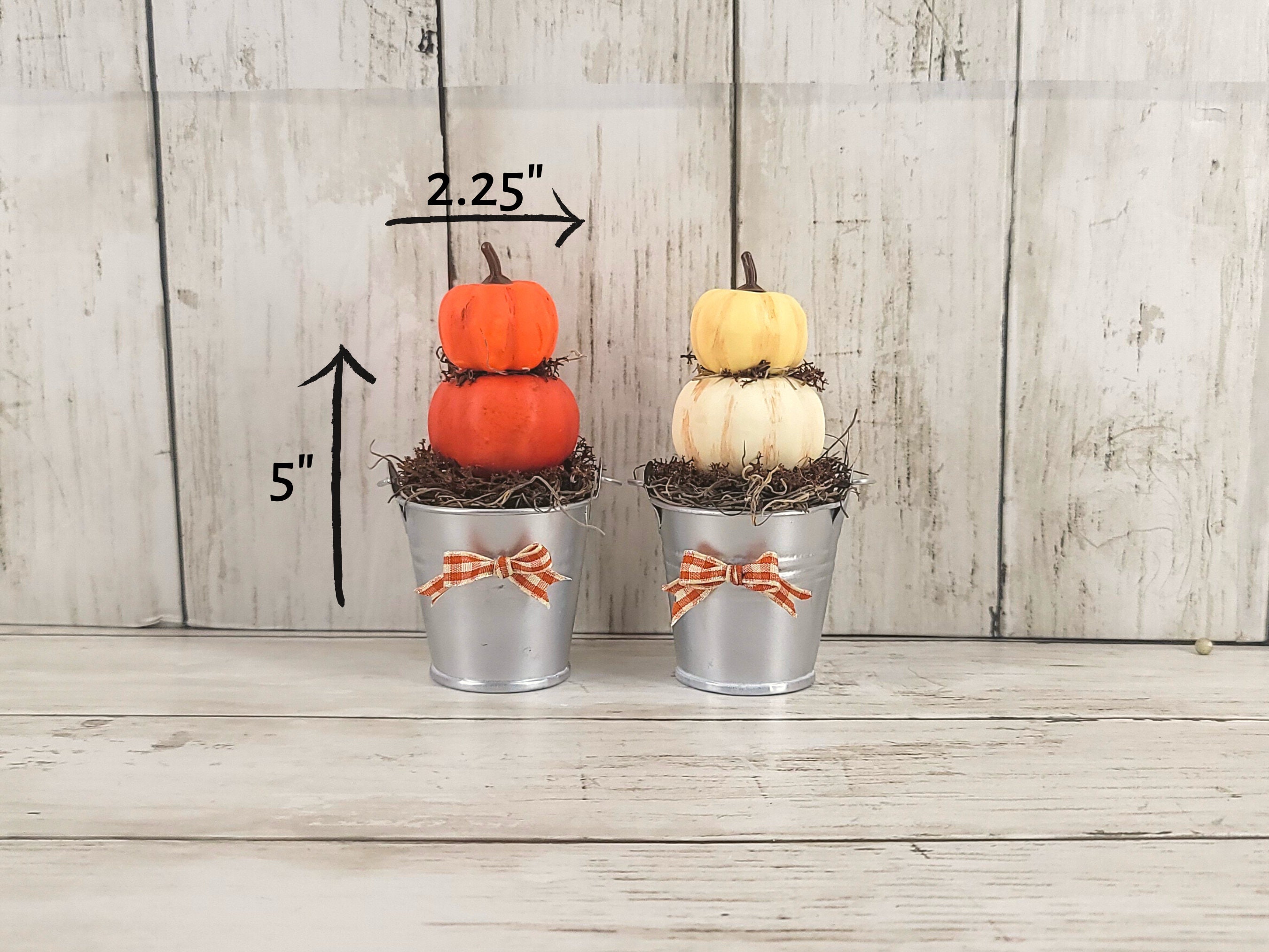 Fall Tier Tray Bundle Mini Pumpkin Stack With Hay Bale Mini - Etsy
