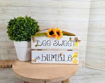 Bee Shelf Sitter Bee Decor Bee Tiered Tray Summer Decor - Etsy