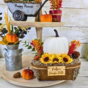 Personalized Family Pumpkin Patch Crate, Custom Fall Pumpkin Decoration ...