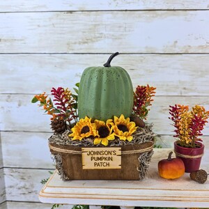 Personalized Family Pumpkin Patch Crate, Custom Fall Pumpkin Decoration ...