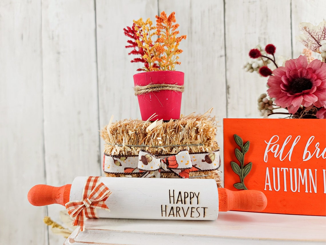 Thanksgiving Hello Fall Tiered Tray Bundle, Happy Harvest Set, Autumn ...