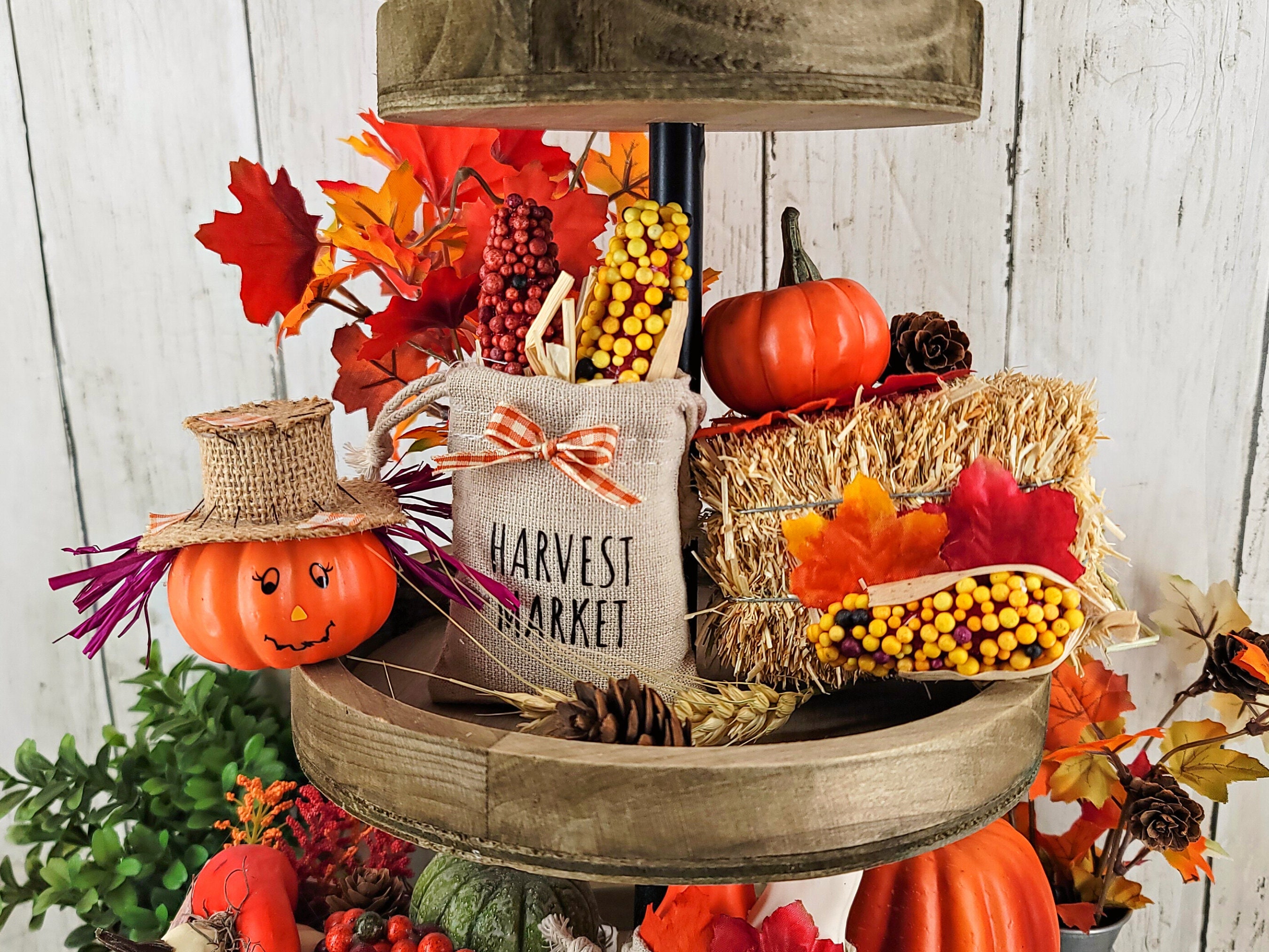 Happy Harvest Tiered Tray Bundle Fall Decor Thanksgiving - Etsy