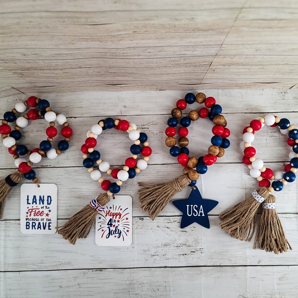 Beaded Garland Americana - Etsy
