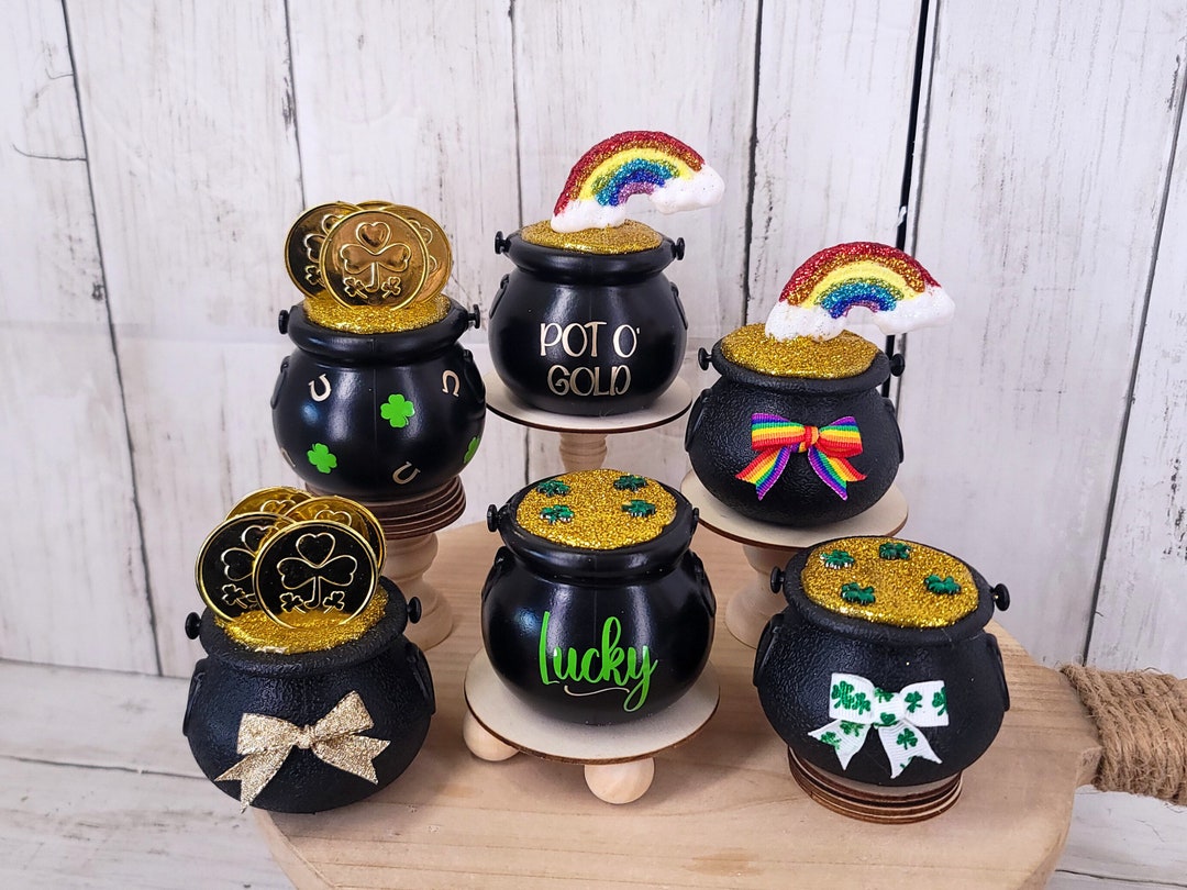 Mini Pot of Gold, St. Patrick's Day Tiered Tray Decor, Pot of Gold, St ...