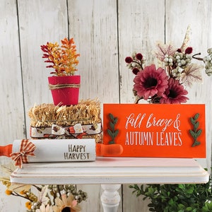 Thanksgiving Hello Fall Tiered Tray Bundle, Happy Harvest Set, Autumn ...
