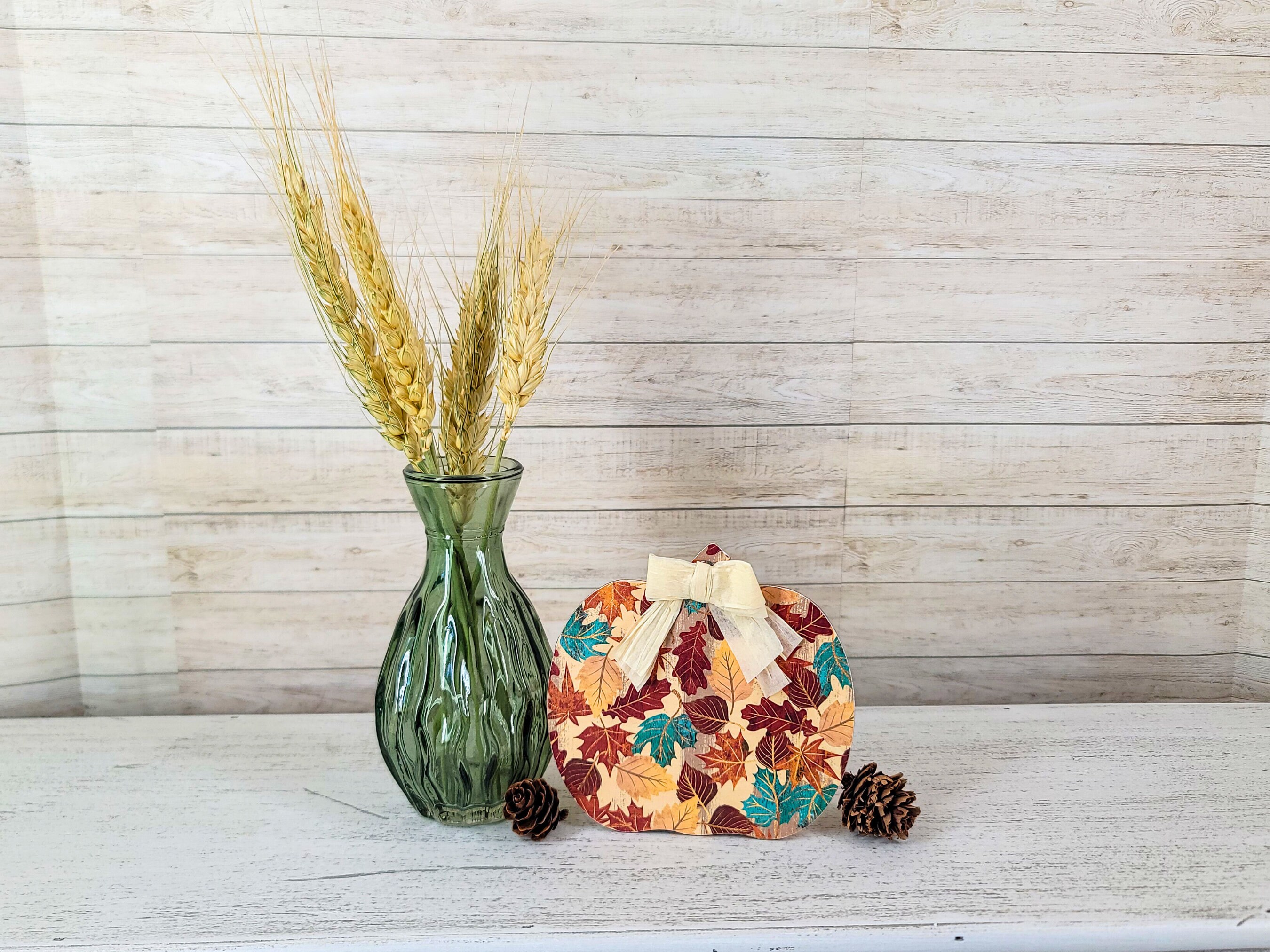 Mini Acorn Pumpkin Sign, Wooden Fall Signs, Natural Fall Tiered Tray ...