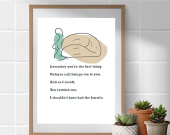Poop Poem, Poopi Kaur, Printable, Funny, Bathroom, Wall Art, Card ...