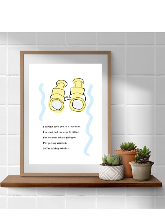 Poop Poem Poopi Kaur Printable Funny Bathroom Wall Art | Etsy