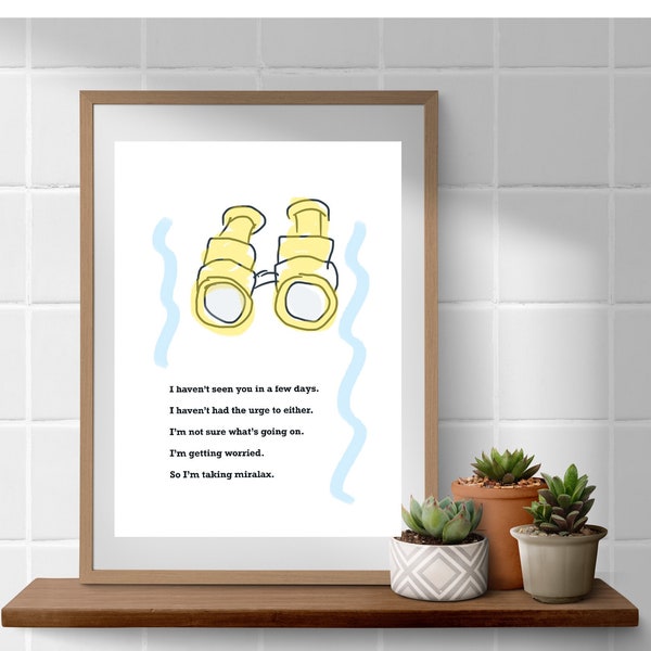 Funny Bathroom Poem Wall Art - Etsy