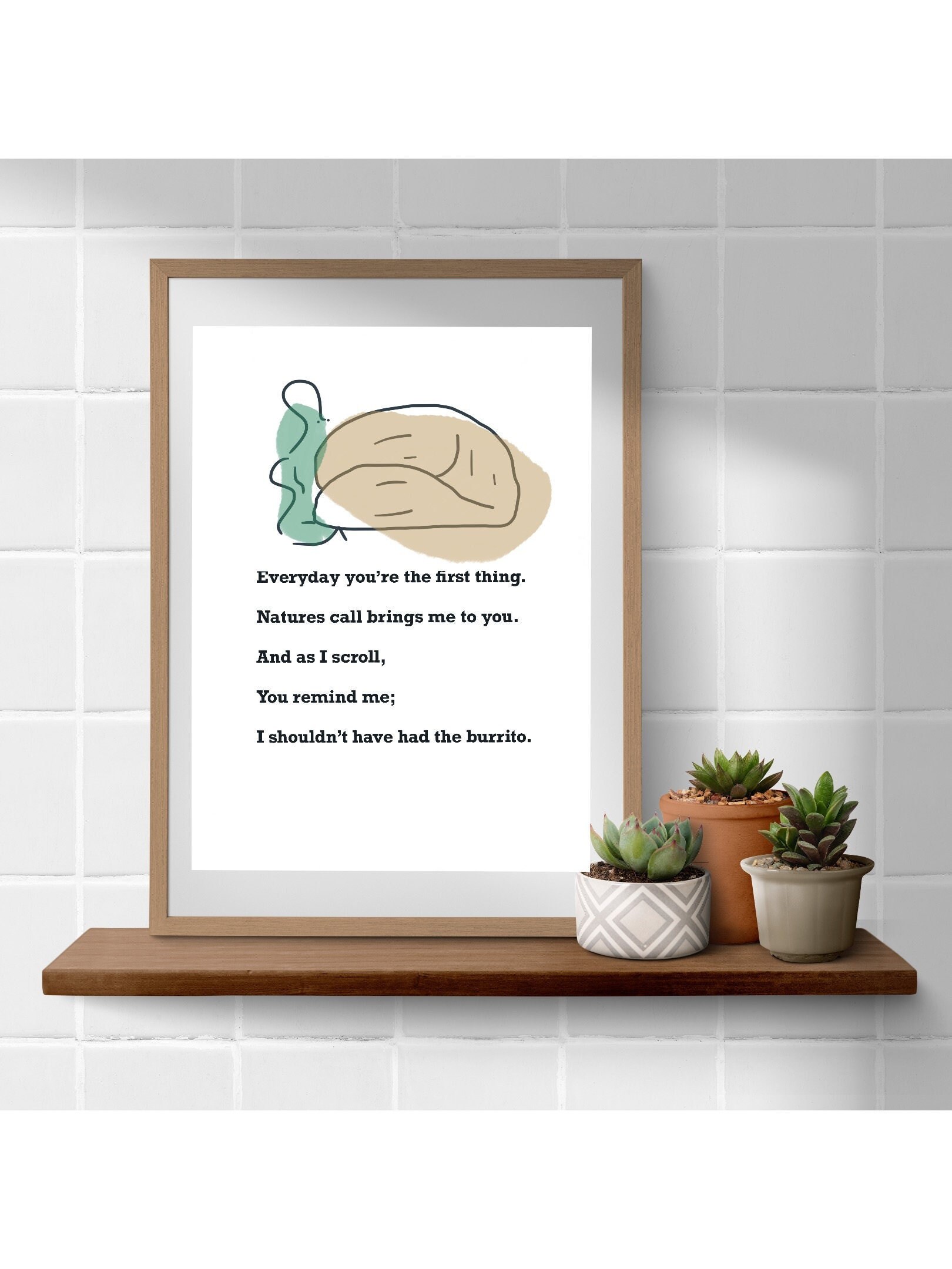 Poop & Burritos Poem, Poopi Kaur, Printable, Funny, Bathroom, Wall Art ...