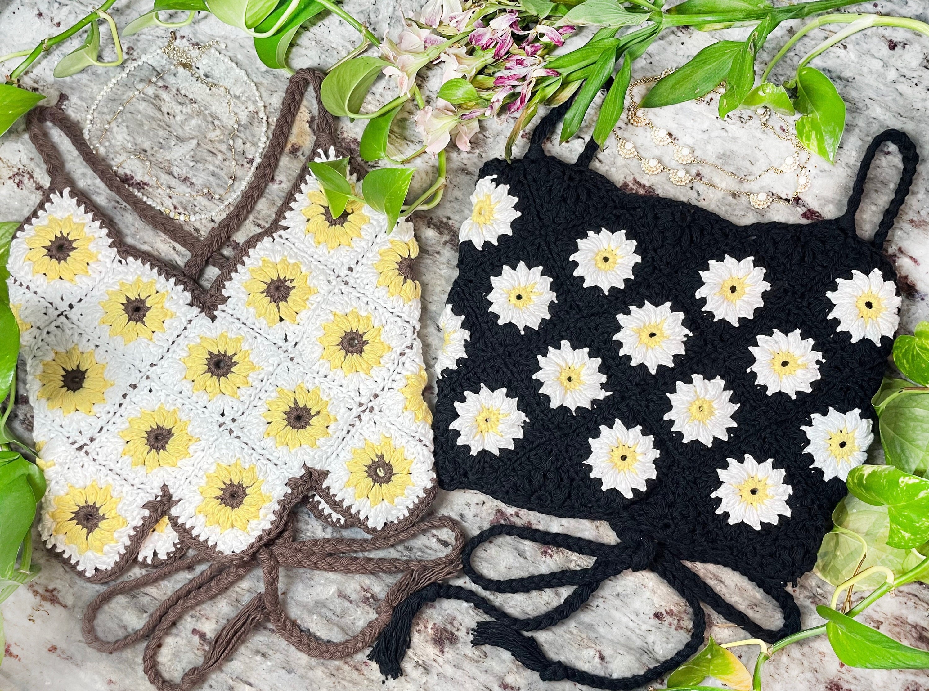 The Essential Festival Crochet Top Pattern | Sunflower and Daisy Crop ...