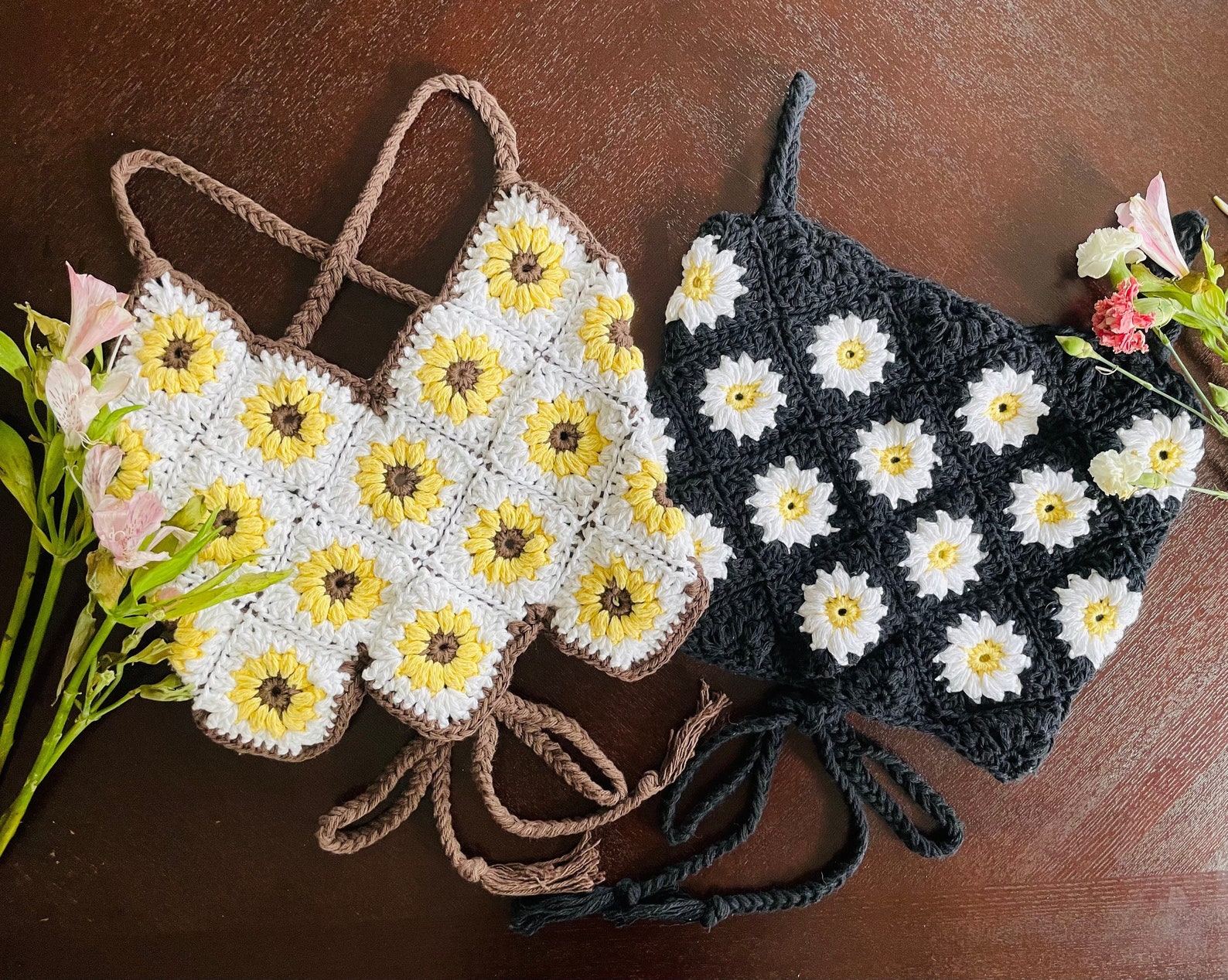 The Essential Festival Crochet Top Pattern Sunflower and - Etsy