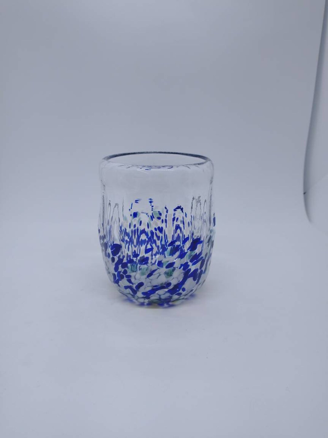 SINGLE Drinking Glass Hand Blown Glass Drinking Glass Stemless Wine ...