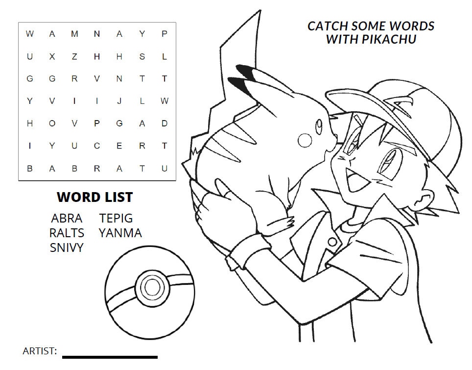 Printable Fun Filled Pokemon Coloring Book - Etsy