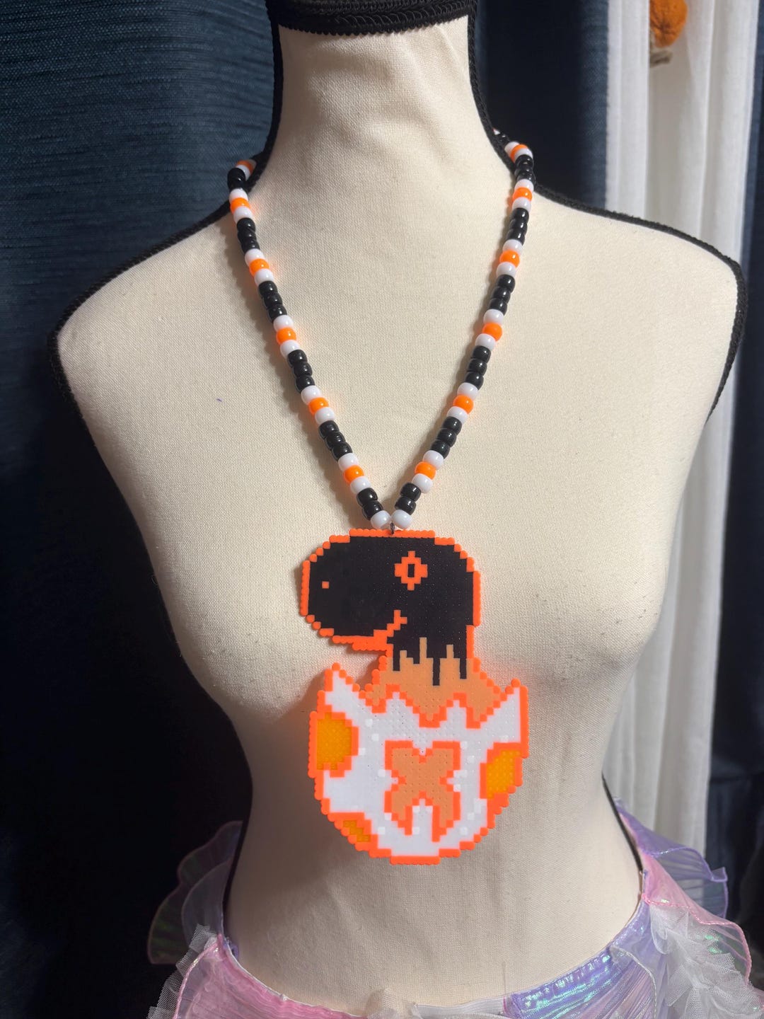 Baby Excision Dino Perler Rave Kandi Necklace - Etsy