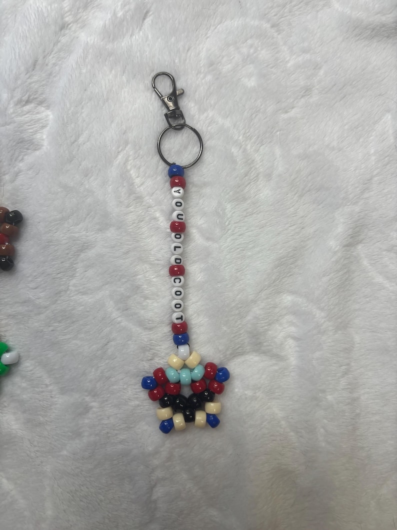 Pony Bead Spongebob Themed Keychain Kandi (set of 6) - Etsy