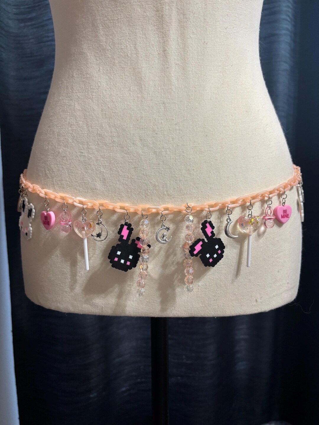 Bunny Themed Junk Perler Chain Belt - Etsy